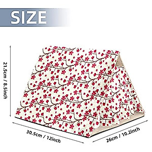 Y-DSIWX Guinea Pig House Bed, Rabbit Large Hideout, Small Animals Nest Hamster Cage Habitats Beautiful Cherry Blossom Pattern Pink