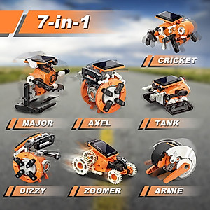 Boobal Solar Robot kit,7-in-1 Educational STEM Creation Science Toy,Solar Power Toys Kit,Educational Building Science Experiment Set,Gifts for Kids