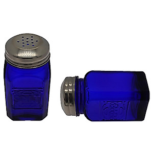 Kerixi Vintage Salt and Pepper Shakers (Blue, Medium)