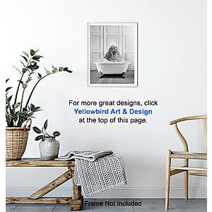 Coastal Bathroom Wall Art & Decor - Bathtub Wall Art - Sea Animal Beach Bathroom Decor - Bathroom Pictures - Funny Bathroom Decor - Bath Wall Decor - Restroom Sign - Cute Unique Guest Bathroom Poster