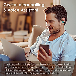 USBERG Wireless Headphones Bluetooth Earbuds with Mic, IPX7 Waterproof Sport Earbuds with Over Ear Hooks for Running Workout, USB-C Charging Box, Compatible with iPhone/Android