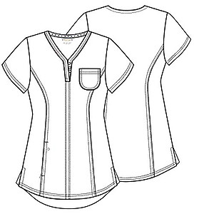 HeartSoul Break On Through Women Scrubs Top V-Neck HS710, S, Black