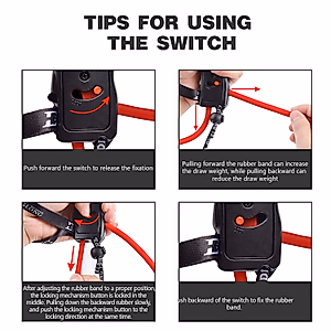 ELONG OUTDOOR Archery Bow Trainer, 18 lbs Draw Weight @28 Inch, Strength Stretch Band Exerciser for Recurve Bow Compound Shooting, Ambidextrous, Suitable for Kids Adults Beginner Experts