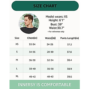 INNERSY Men's Thermal Underwear Set Lightweight Base Layer Long Johns for Winter Exercise(Black,X-Large)