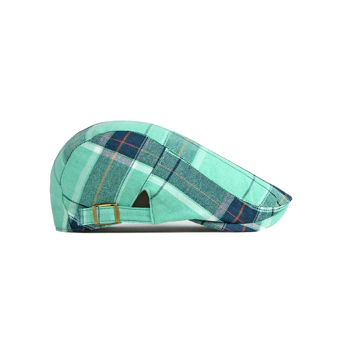 WITHMOONS Adjustable Colorful Plaid Flat Cap Newsboy Cabbie Golf Beret Hat YZ30109 (Green)