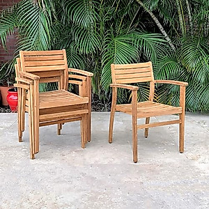 Amazonia Fairview 9 Piece Teak Double Extendable Oval Dining Set
