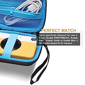 LTGEM Case Compatible with KODAK Printomatic/KODAK EKTAR H35 / KODAK Step Full-Color Instant Print Digital Camera(Inside: 5"x3.6"x1.7"), Blue, Case Only