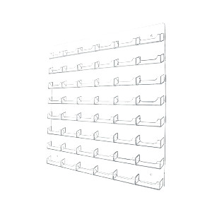 Wall Business Card Holder with Hanging Hardware for 3.5" x 2" Contact or Appointment Cards Trade Show Expos Real Estate Retail Stores 48 Pocket Clear Acrylic One Piece by Marketing