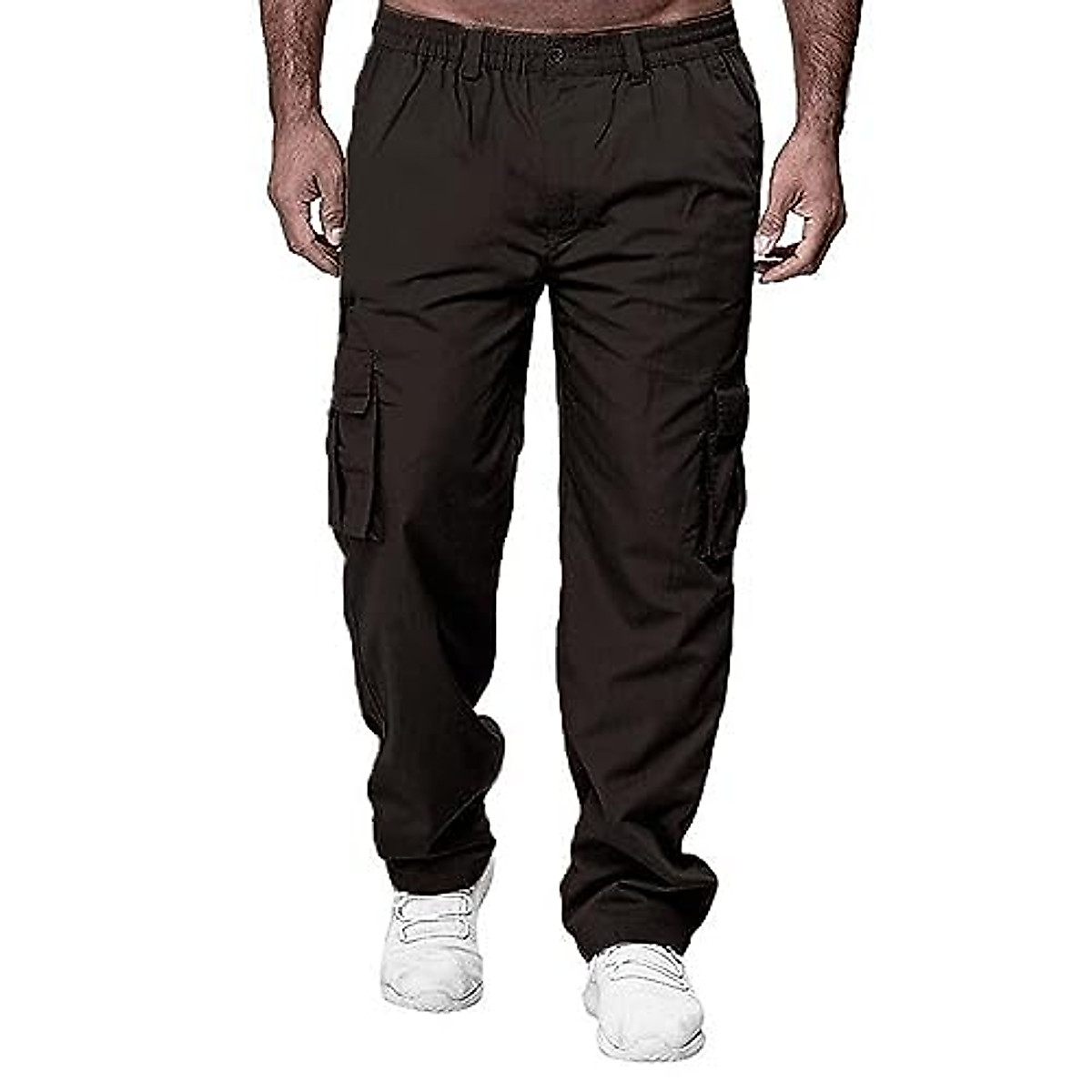 Fleece Pants Winter Big and Tall Stretch Jogger Sweatpants Sweatpants for Men Men's Sweatpants Casual Lounge Cotton Pants Open Bottom Straight Leg Sweat Pants Pockets Mens MAIUS31011HOT0793 Coffee