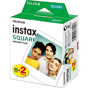 Fujifilm Instax Square Link Smartphone Printer - Green - Fuji Instax Square Instant Film (20 Sheets) – Instax Link Printer Bundle (Green)