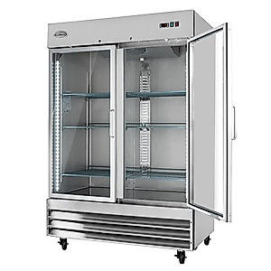 KoolMore RIF-2D-GD Commercial Upright, Freezer Double Door, Stainless Steel