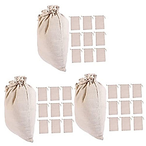 Luxshiny 30 Pcs Cotton Spice Bag Sachet Bag Seasoning Muslin Bags Tote Insert Organizer Chinese Medicine Tea Bag Cooking Gift Linen Bag Small Holding Bags Empty Tea Bag Blank Cotton Linen