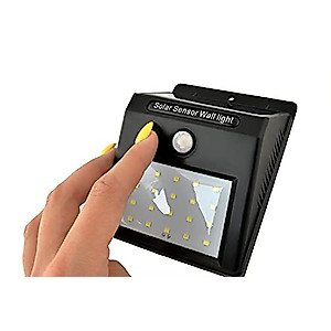 Solar Outdoor Lights -120° Angle Illumination LED Solar Lights Outdoor Waterproof (Ip65) - Easy to Install Wireless Security Outdoor Solar Lights for Yard, Front Door, Garage Garden, Fence, Porch