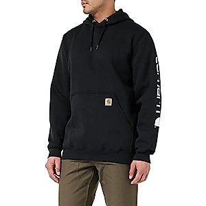 CarharttMenLoose Fit Midweight Logo Sleeve Graphic SweatshirtBlackSmall