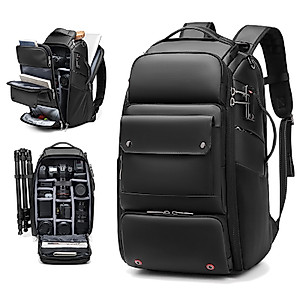 Men travel Professional camera backpack With tripod bracket, Detachable into a Anti-theft travel 17 inch Laptop Backpack, 40L outdoors business backpack,Applicable to digital SLR camera