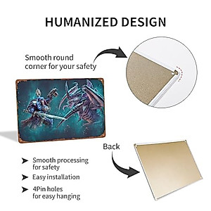 Captain vs. Tyranid Prime physical culture Poster Signs 8 x 12 Inch Decor Funny Chic Art Wall Decort Home Yard Signs Bar Hotel Cafe Pub Indoor Outdoor restauran