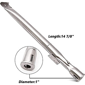 Grill Replacement Parts for Nexgrill 5 Burner 720-0888, 720-0888N, Nexgrill 4 Burner 720-0830H, Members Mark 720-0882D, Porcelain Steel Heat Plate Shields and Burner Tubes Replacement Kit.(5-Pack)