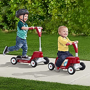 Radio Flyer Scoot 2 Scooter, Toddler Scooter or Ride on, Ages 1-4,Red
