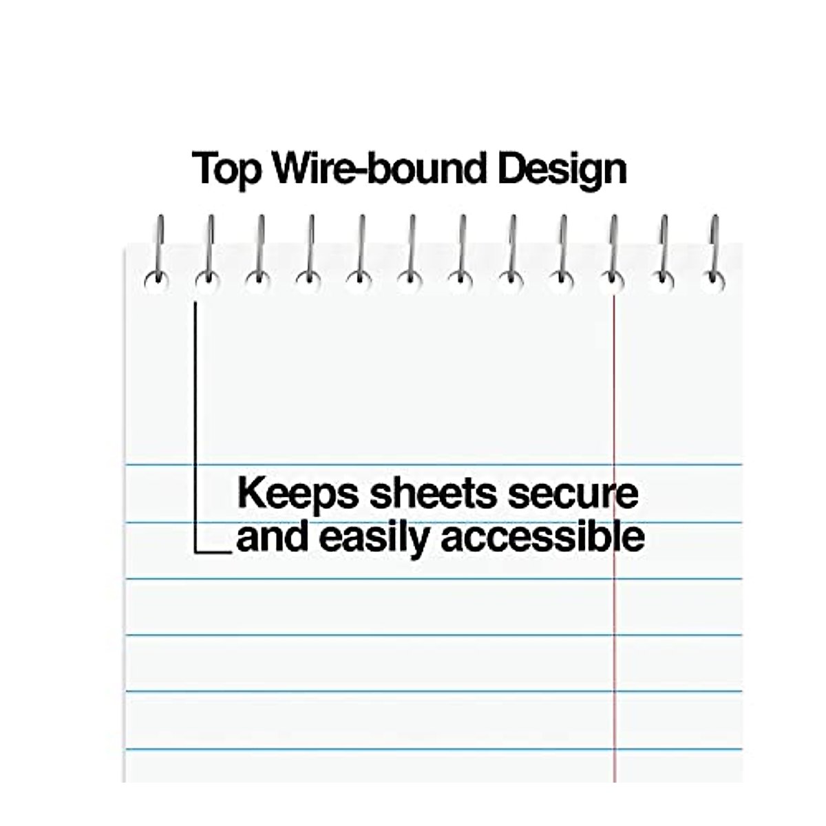 Steno Pads Notebooks, Top Bound Spiral Steno Book -Stenos Note Pads Gregg Ruled, White, 80 Sheets Per Steno Notepad - 6 x 9 Inch - Great for Note-taking and Making To-do Lists - 6 Pack