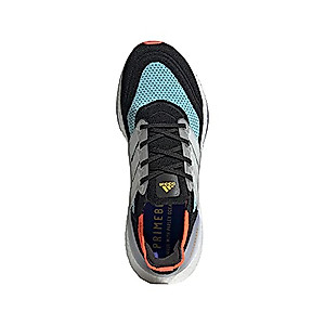 adidas Men's Ultraboost-21 Trail Running Shoe, Black/White/Aqua, 8.5