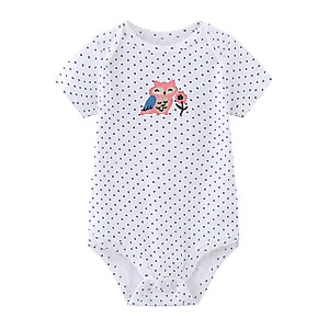 Kiddiezoom Newborn Baby Unisex Cotton Bodysuits Baby Gift 5-Pack Baby Clothes Red