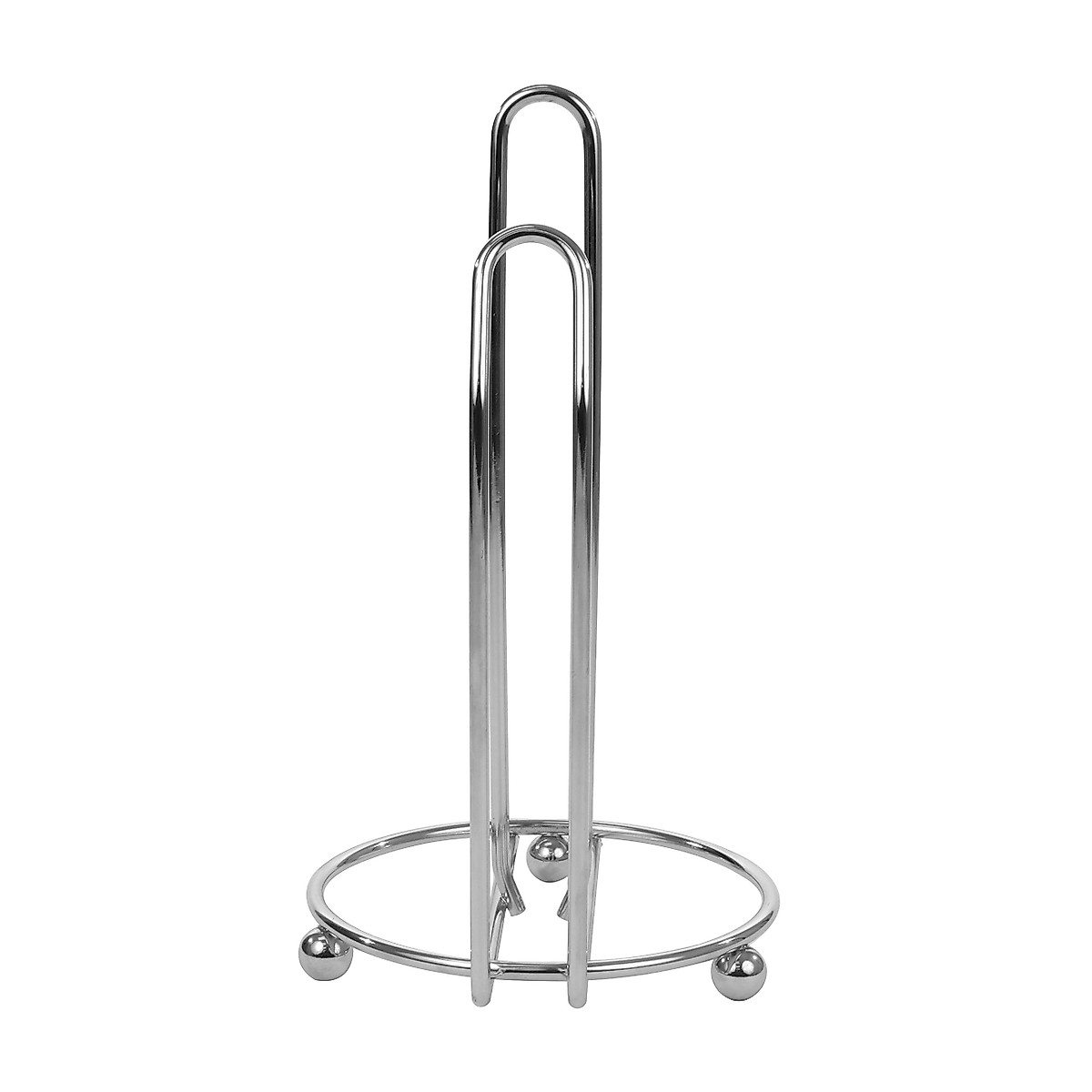 Spectrum Diversified Pantry Works Deluxe Paper Towel Holder Roll Dispenser Stand for Kitchen Countertop & Dining Room Table, Chrome