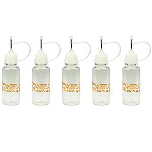 Apex RC Products 15ml / .5oz Oil/Fluid Dropper Plastic Bottle W/Needle Tip - 5 Pack 2101