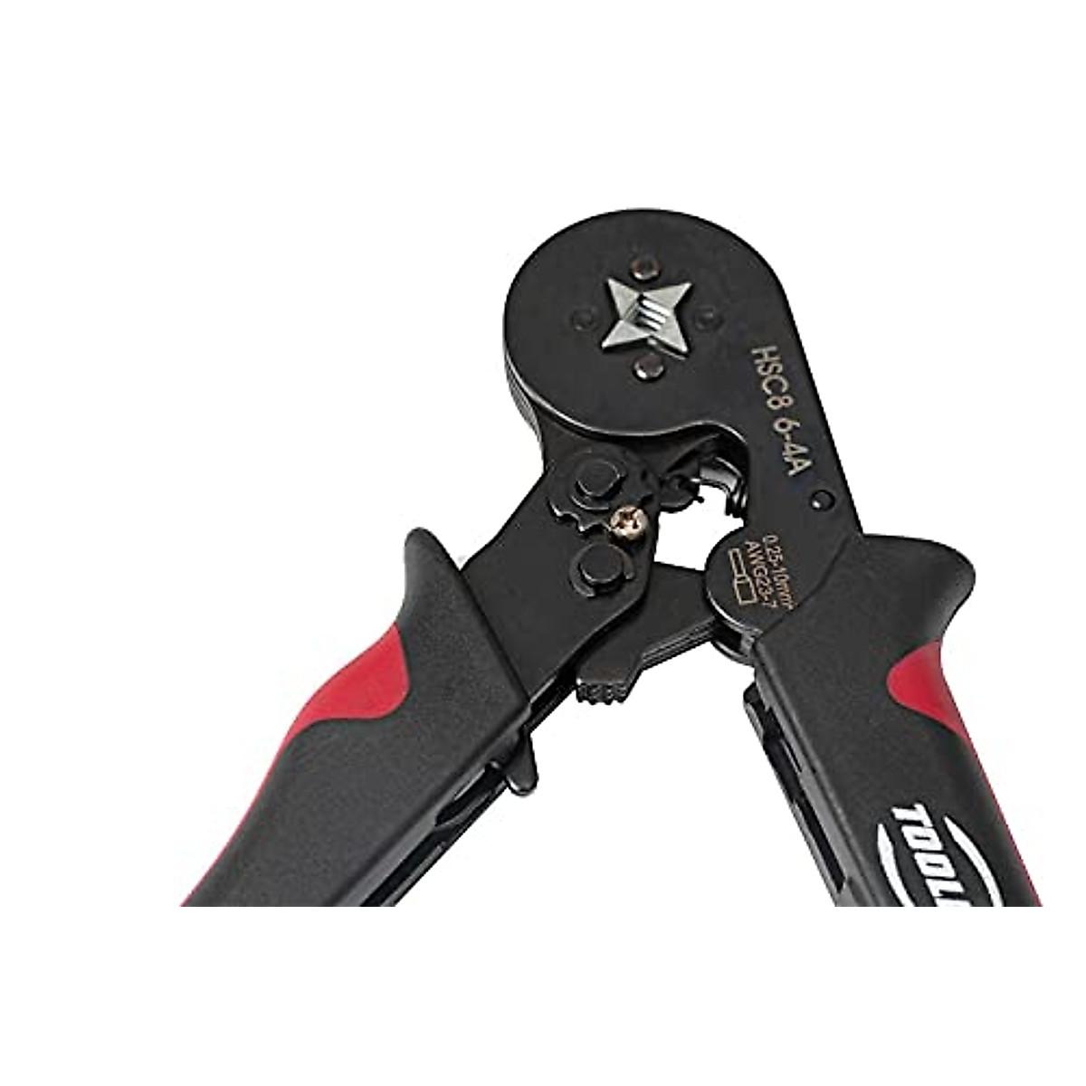 N/C Toolex Ferrule Crimping Tool Kit Self Adjusting Ratchet Crimper Pliers with 1800 pcs AWG 23-7 Terminal Connectors for Wiring Project Black,Red