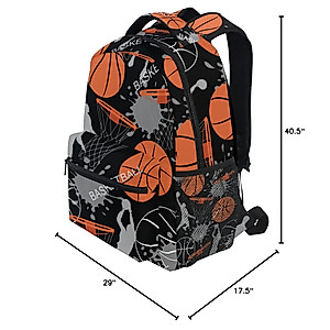 Sports Basketball School Backpack Boy Girl Kids Schoolbag Bookbag Laptop Travel Hiking Daypack for Women Men