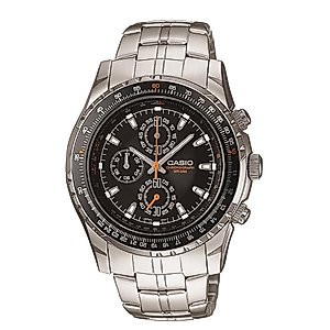 Casio Men's MTP4500D-1AV Slide Rule Bezel Analog Chronograph Aviator Watch
