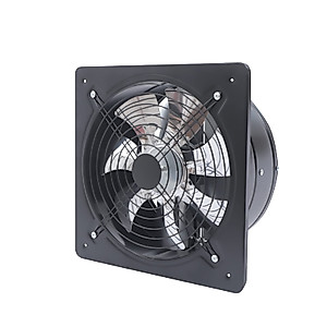 TBVECHI 12Inch Duct Exhaust Fan 201 Stainless Steel Bathroom Fan Wall 125W 2800r/min Ventilation Fan for Bathroom and Kitchen Extractor Fan for Indoor Use Exhaust Air Fan