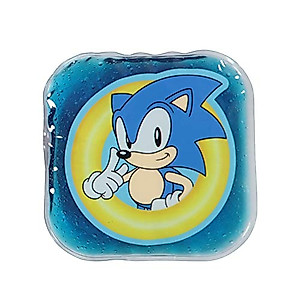 AI ACCESSORY INNOVATIONS Sonic Lunch Box Set for Boys & Girls, Stainless Steel Water Bottle with Carabiner Clip and Ice Pack, Insulated & Waterproof Lunch Bag with Zipper, 4 Pieces