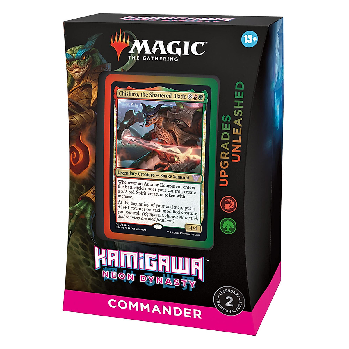 Magic: The Gathering Kamigawa: Neon Dynasty Commander Deck – Upgrades Unleashed (Red-Green) | Minimal Packaging Version
