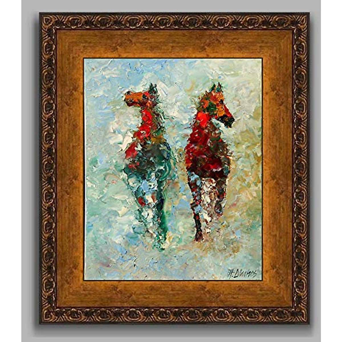 SOLD Listen To The Wind, Equine Horse Painting By Internationally Renown Impressionist Palette Knife Artist Andre Dluhos