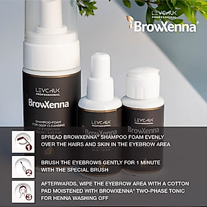 Deep Foam Eyebrow Shampoo Sensitive Natural Cleanser for Makeup Brow Henna Remover Gentle Brow Tint Cleaner Purifying Shampoo for Eyes