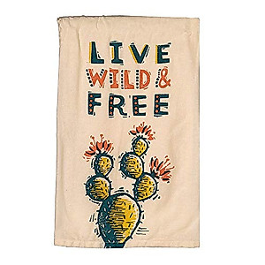 Primitives By Kathy Live Wild And Free Dish Towel