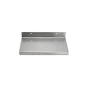 Deco Gables Designs 2 Modern Brushed Stainless Steel Bathroom Toilet Phone Shelves Floating Wall Holder Hanging Decor Durable Polished Solid Polished Metal Ledge with Mounting Hardware