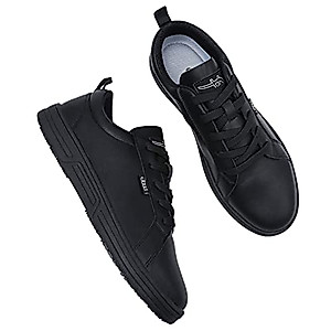 LMQLZHYC Men's and Women 'S Non Slip Work Shoes Slip Resistant Food Service Shoes Chef Shoes Nursing Shoes Size 6.5 Black