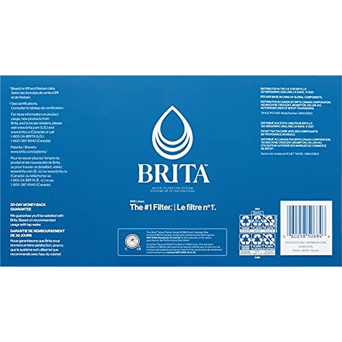 Brita Tahoe Pitcher Bright White 2/1ct