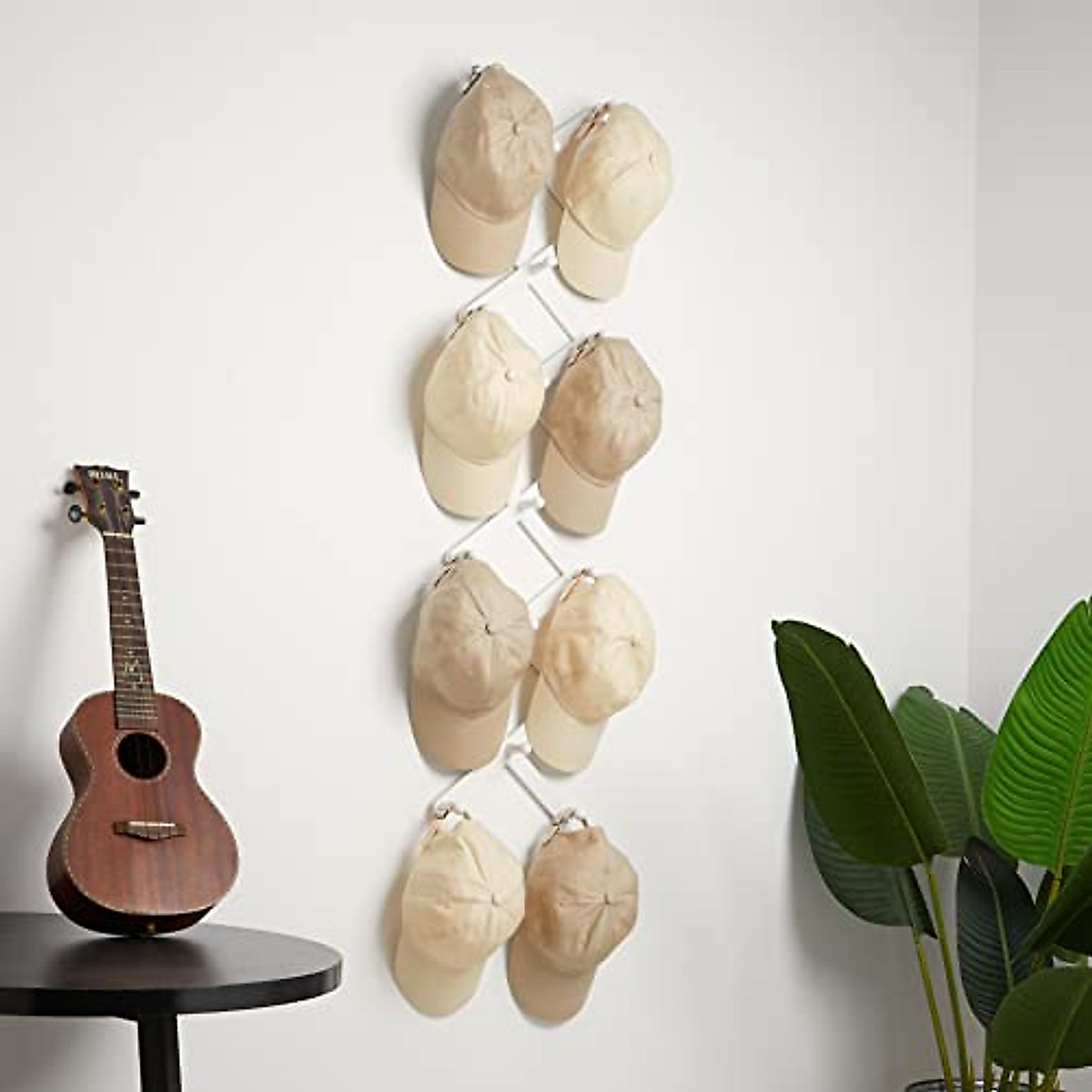 BSFHH Wooden Wall Hanger Expandable Coat Rack Accordion Design 14 Peg Hooks for Hanging Storage Clothes, Hats,Caps,Scarves,Purses,Mug,Towels,Umbrella,Accessories,Mugs,X Shape