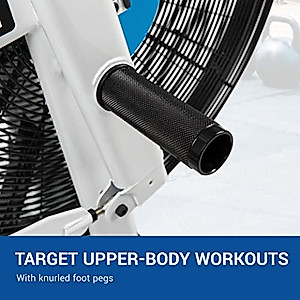 XTERRA Fitness AIR650 Air Bike Pro Industrial Grade Chain Drive System with Fully Adjustable Design and Padded Seat for Full Body Workout