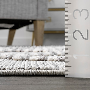 nuLOOM Skylar Geometric Trellis Tassel Area Rug, 7x9, Beige