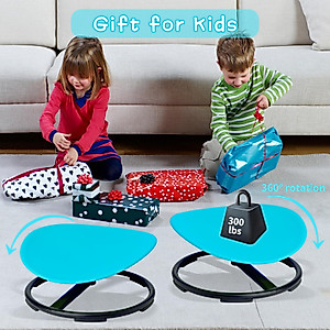 LulliSpace Kids Swivel Chair,Sensory Spinning Chair for Kids,Body Sensory Toy Chair,Autism Children's Chair, Boost Balance and Coordination in Kids,Metal Base Chair,Non-Slip