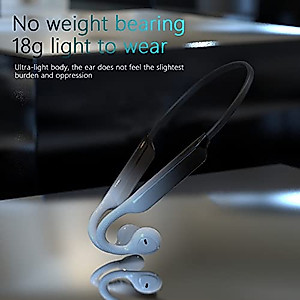 Open Ear Headphones Bone Conduction Headphones Wireless Bluetooth 5.0 Waterproof Bone Conductor Workout Running Cycling Sports Earphones Bone Conducting Hook Ear Phones with Mic Orange