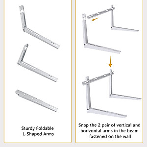 LBG Products Mini Split Wall Mounting Bracket,Air Conditioner Support Bracket for 9000-18000 Btu,Ductless Heat Pumps,HVAC Systems,Compressors,Air Conditioner Units Support up to 350lbs