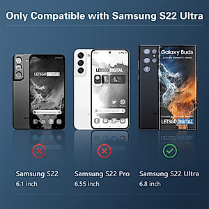 AACL [Fingerprint Compatible][3-Pack] 3D Curved Tempered Glass for Samsung Galaxy S22 Ultra 5G Screen Protector, [Easy Installation with Alignment][Anti-Scratch][Case Friendly]