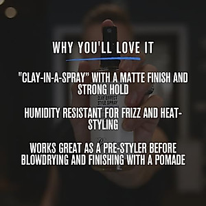 Baxter of California Clay Effect Style Spray for Men | Textured Finish | Strong Hold | Hair Styler | 4 fl. oz.