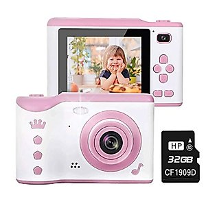 LKYBOA Child Camera - Kids Digital Cameras for Boys Girls Gifts HD Screen Video Camera for Kids Shockproof Children Selfie Toy