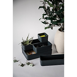 Three by Three Seattle Bamboo Fiber Stacking Organizing Bins: Eco-Friendly, Stylish, and Space-Saving Storage Solution