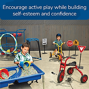 Children’s Factory ClassicRider 12" Toddler Tricycle, Kids Tricycle with Rubber Wheels, Red/Black